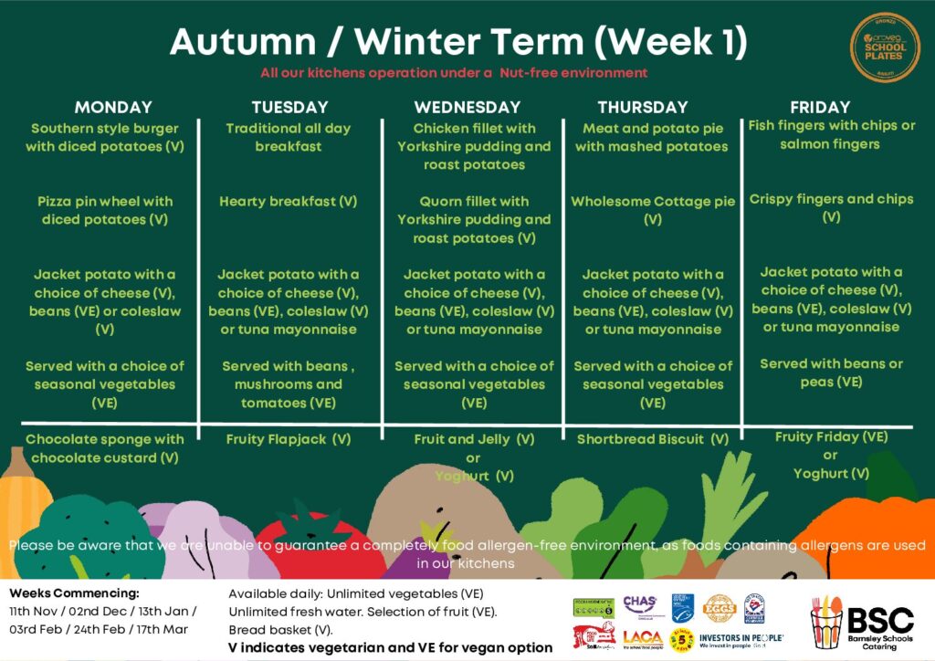Milefield Autumn Winter Menu 2024 – Milefield Primary School
